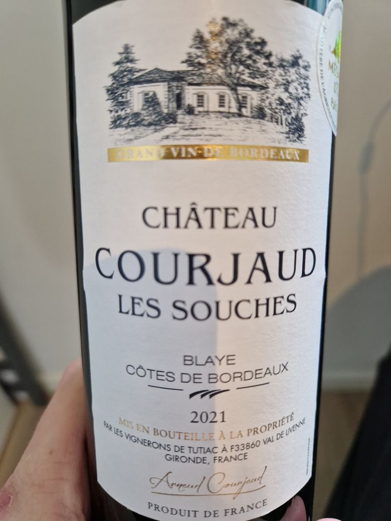 2021 Château Courjaud Les Souches, France, Bordeaux, Blaye Côtes de ...