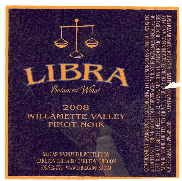 2008 Libra Wines Pinot Noir, USA, Oregon, Willamette Valley - CellarTracker
