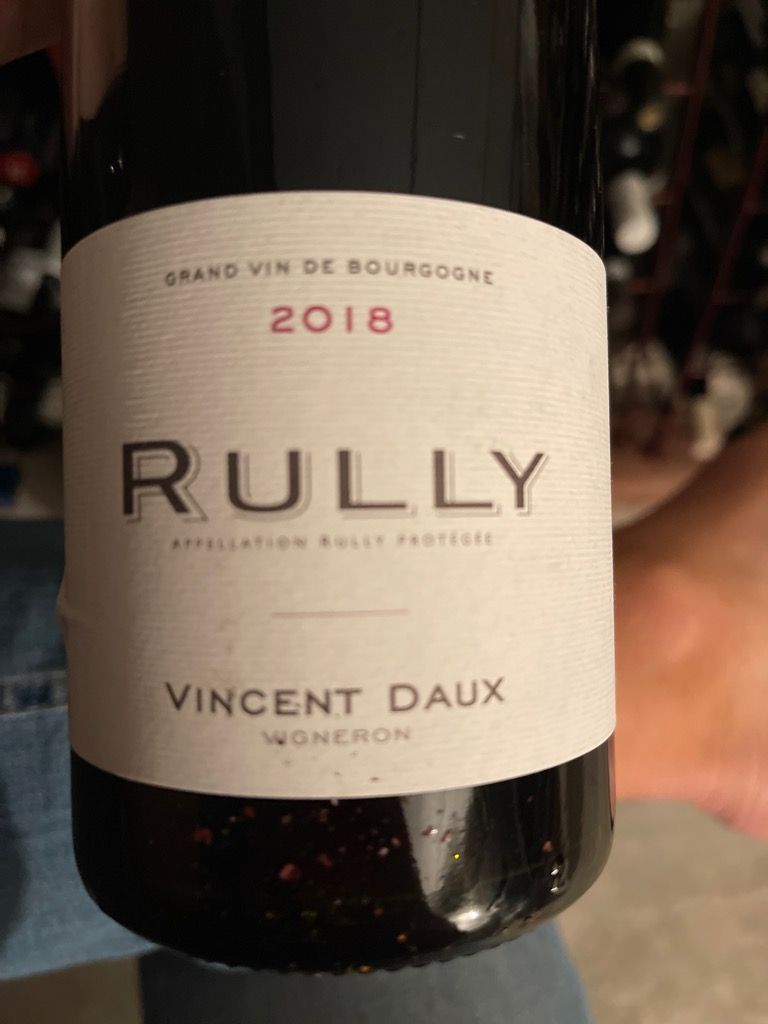 2018 Vincent Daux Rully, France, Burgundy, Côte Chalonnaise, Rully ...