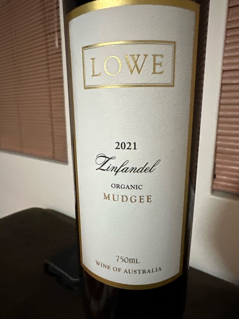 2021 Lowe Family Wines Zinfandel Organic, Australia, New South Wales ...
