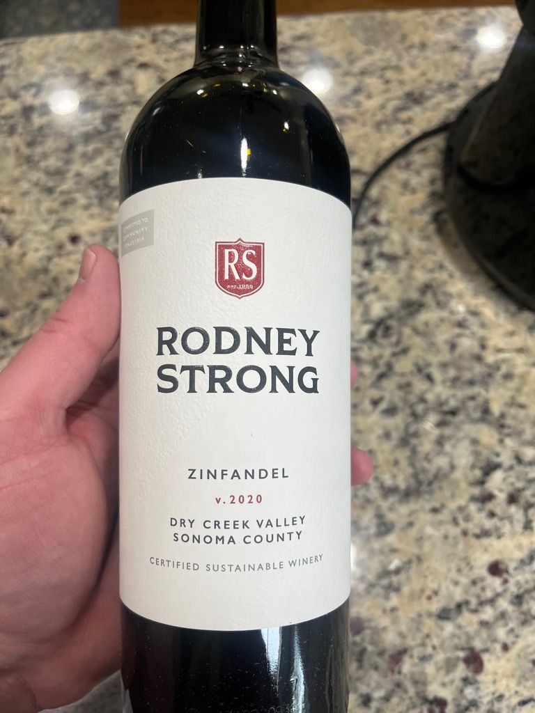 2020 Rodney Strong Zinfandel Dry Creek Valley, USA, California, Sonoma ...