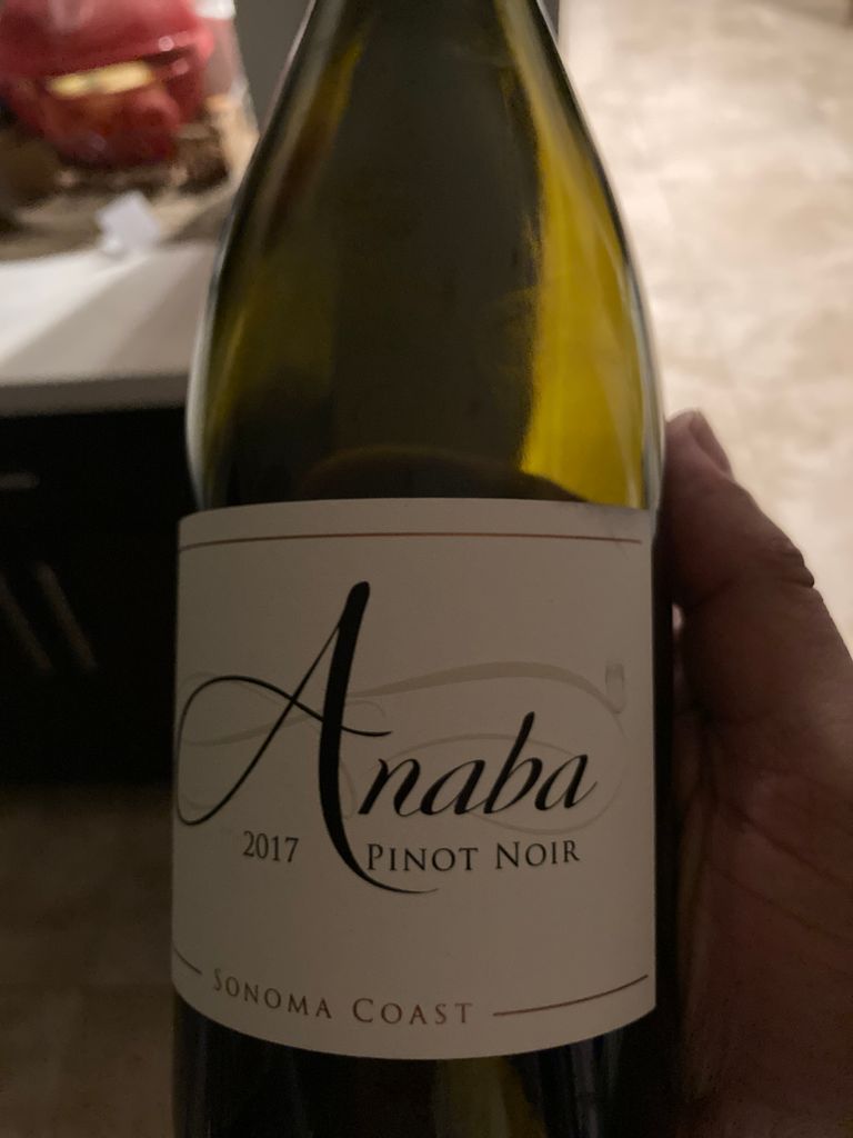 2017 Anaba Pinot Noir Sonoma Coast, USA, California, Sonoma County ...
