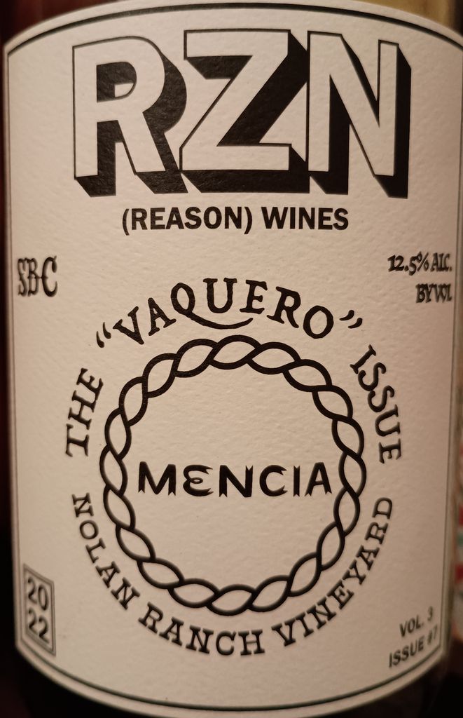 2022 RZN Mencía Nolan Ranch Vineyard, USA, California, Central Coast ...