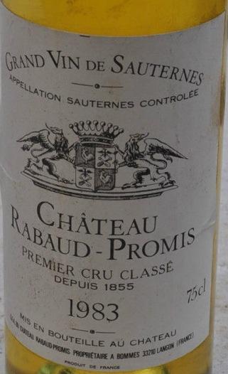 1983 Château Rabaud-Promis, France, Bordeaux, Sauternais, Sauternes ...