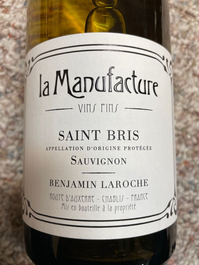 2021 Benjamin Laroche Saint-Bris La Manufacture, France, Burgundy ...