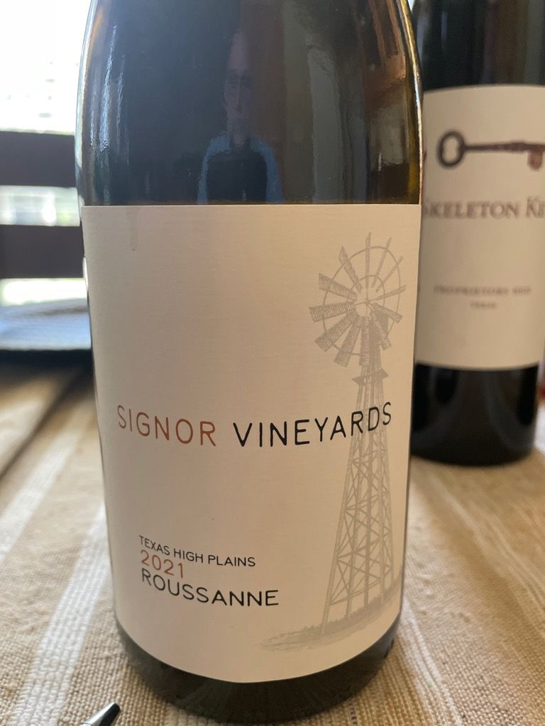 2021 Signor Vineyards Roussanne Moonlight Vineyard, USA, Texas, Texas ...