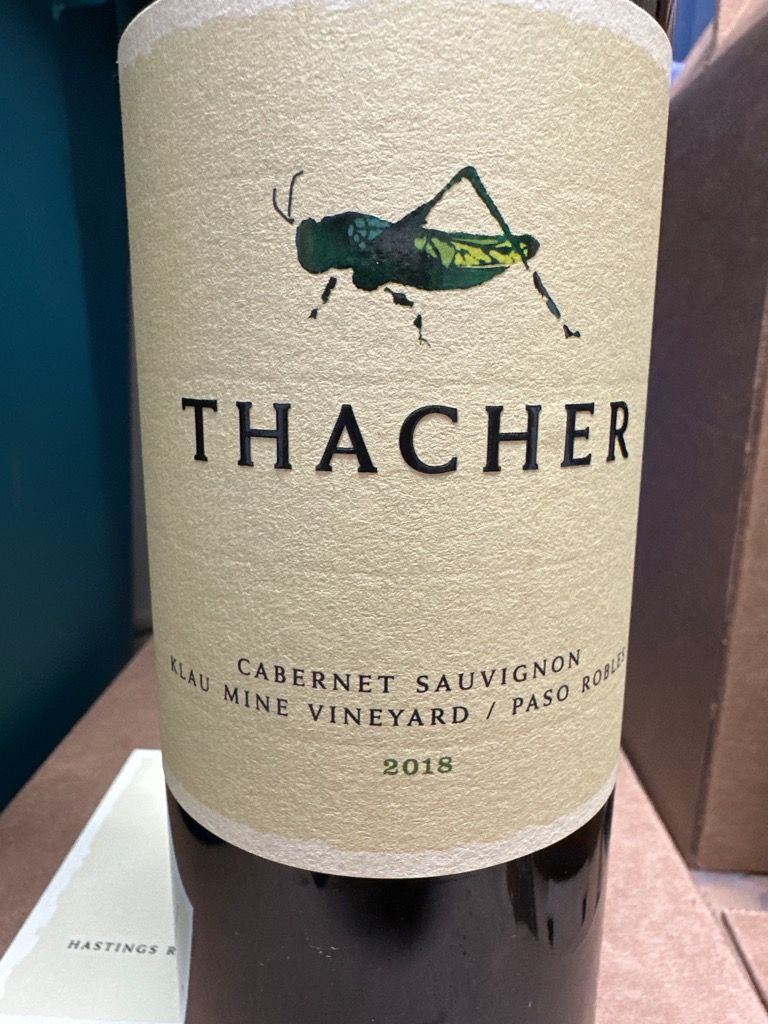 2018 Thacher Winery Cabernet Sauvignon Klau Mine Vineyard, USA ...