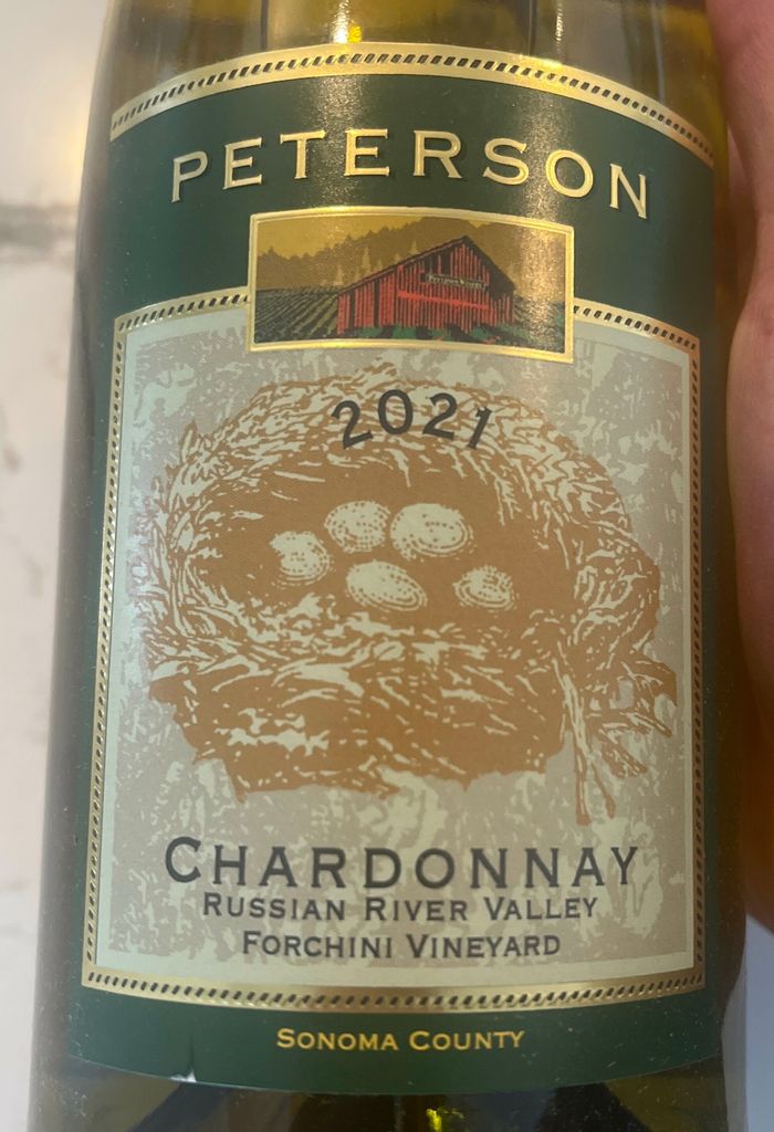 2022 Peterson Winery Chardonnay Forchini Vineyard, USA, California ...