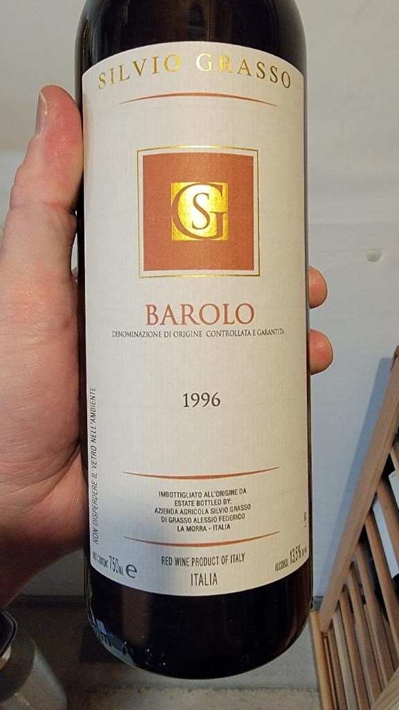 1996 Silvio Grasso Barolo Vigna Giachini, Italy, Piedmont, Langhe ...