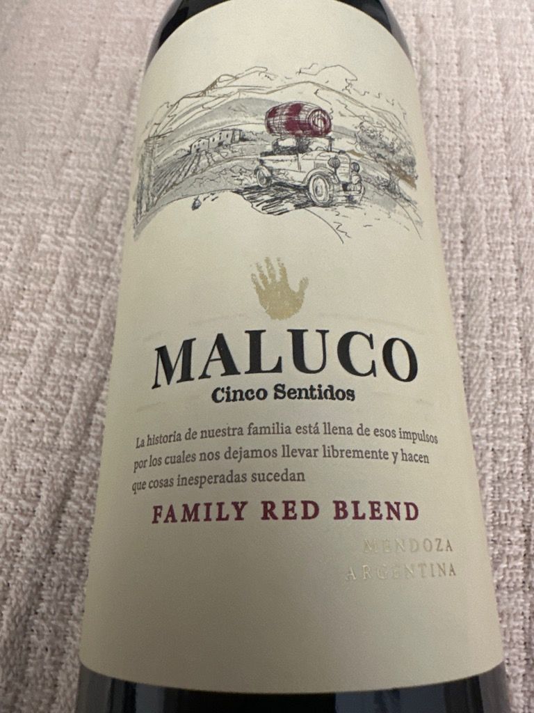 2019 Finca Algarve Cinco Sentidos Maluco Family Red Blend, Argentina ...