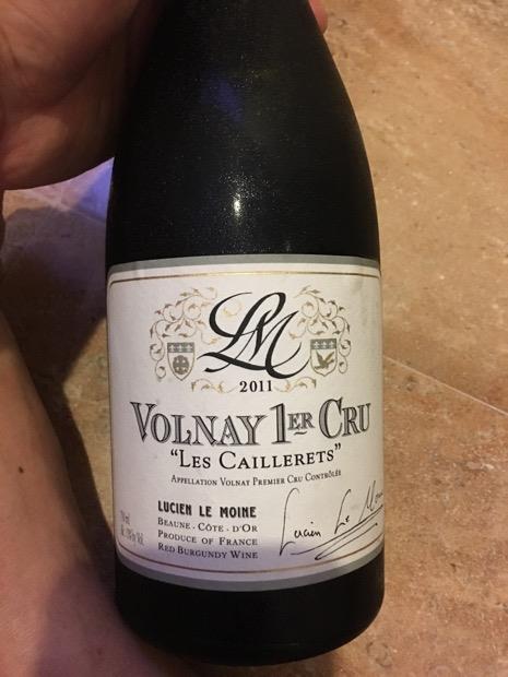 2012 Lucien Le Moine Volnay 1er Cru Caillerets, France, Burgundy, Côte de Beaune, Volnay 1er Cru ...