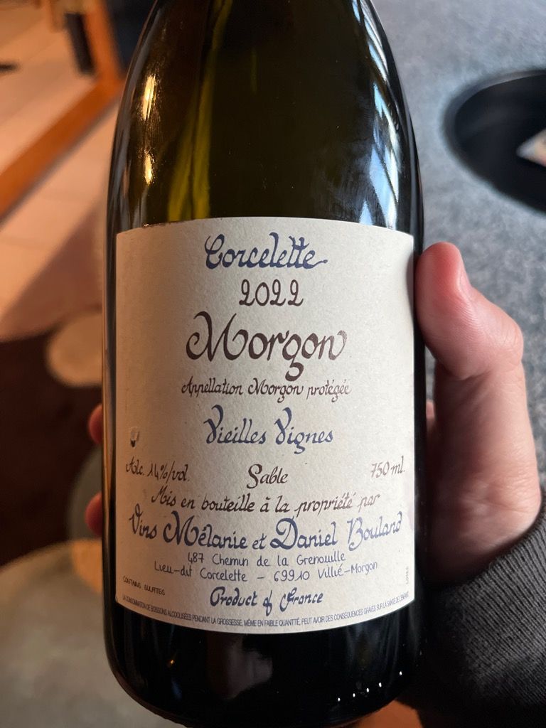 2022 Daniel Bouland Morgon Corcelette Vieilles Vignes Sable, France ...