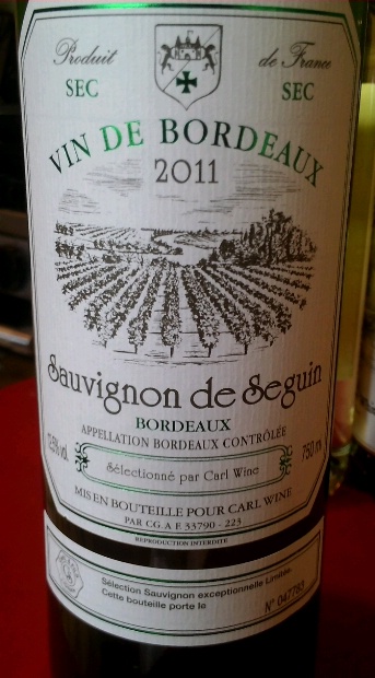 2011 Sauvignon de Seguin, France, Bordeaux - CellarTracker