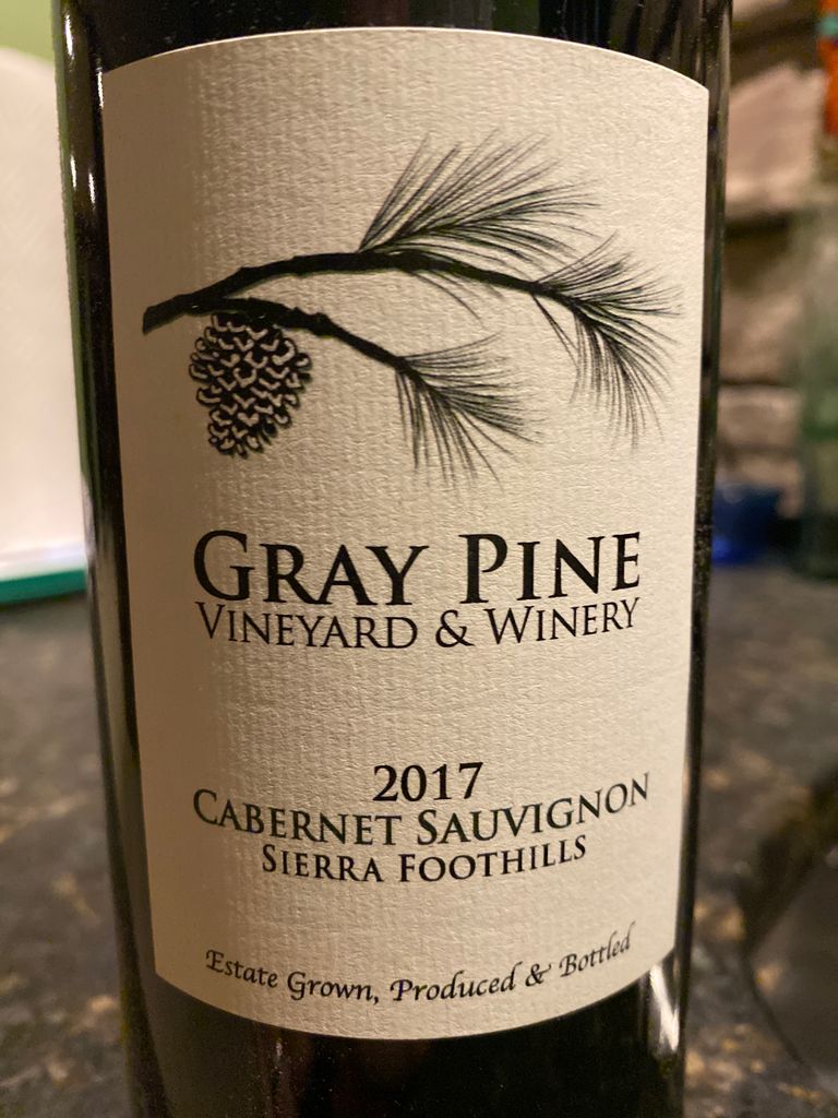 2019 Gray Pine Winery Cabernet Sauvignon, USA, California, Sierra ...