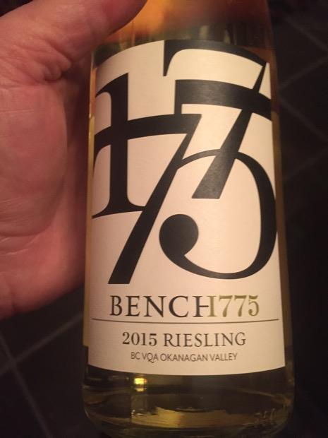 2015 Bench 1775 Pinot Noir, Canada, British Columbia, Okanagan Valley ...