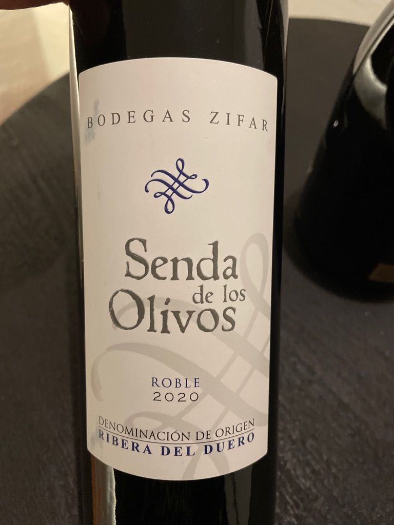 2020 Bodegas Zifar Ribera del Duero Crianza Senda de los Olivos, Spain ...
