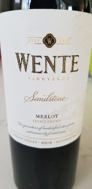2015 Wente Vineyards Merlot Sandstone, USA, California, San Francisco ...