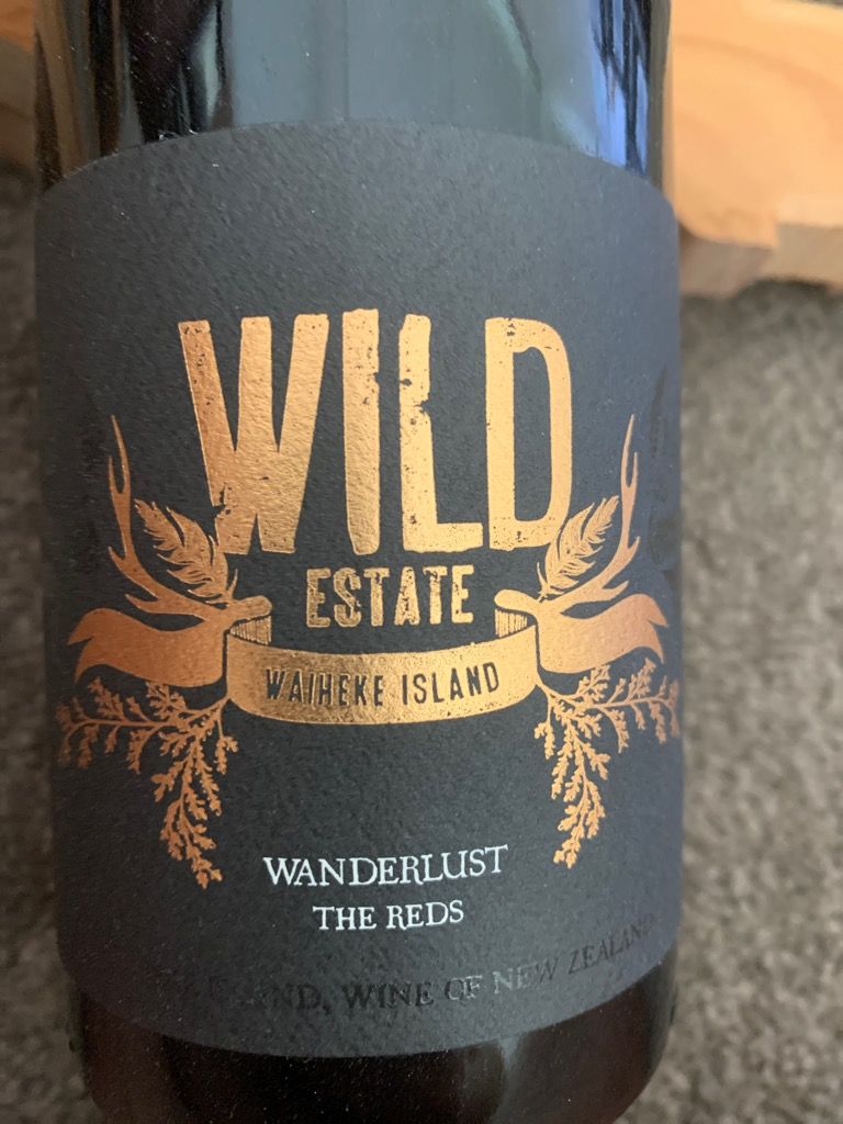 2019 Wild Estate Wanderlust Merlot Malbec Syrah, New Zealand, North Island, Auckland, Waiheke ...