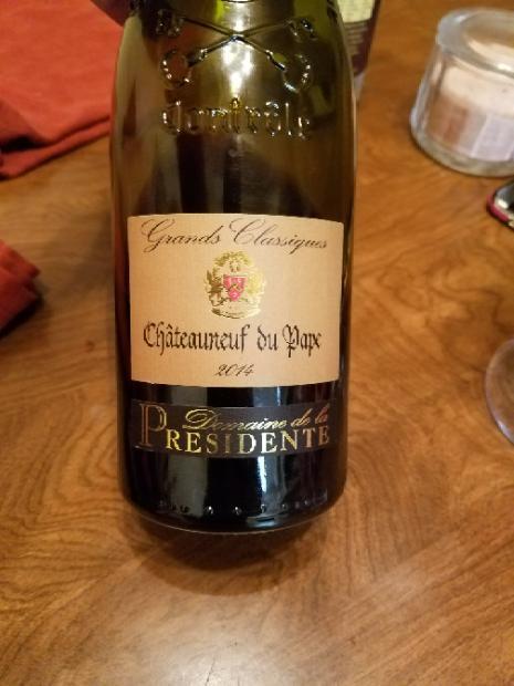 2014 Domaine de la Presidente Châteauneuf-du-Pape Blanc Grands ...