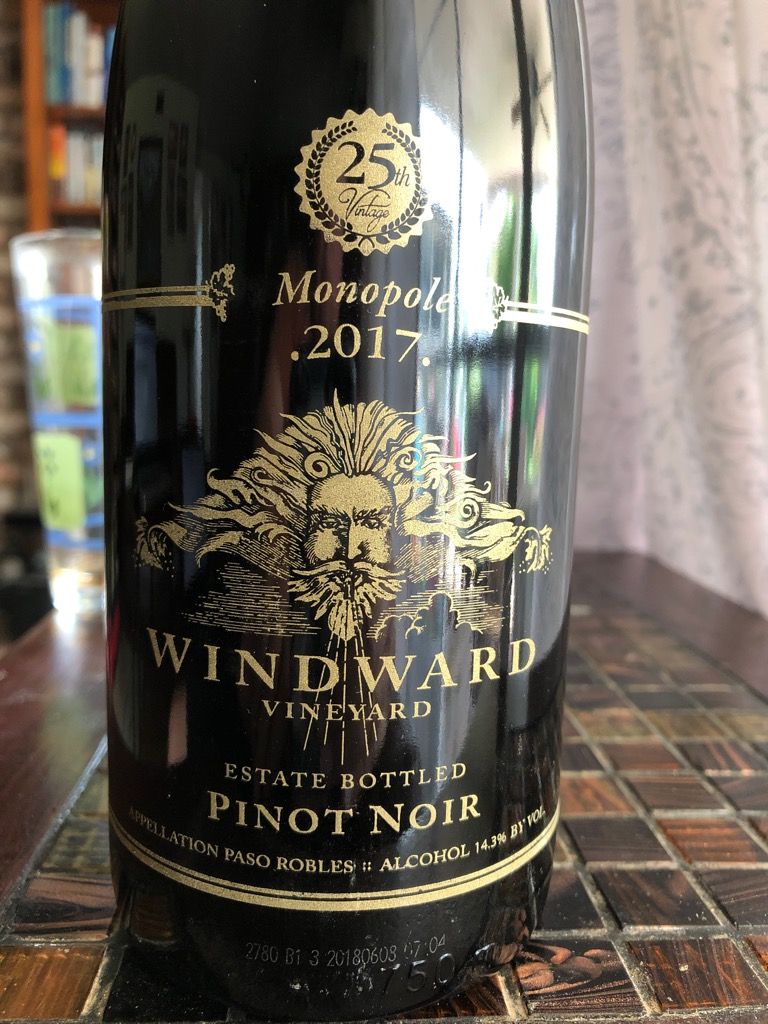 2017 Windward Vineyard Pinot Noir Monopole, USA, California, Central ...