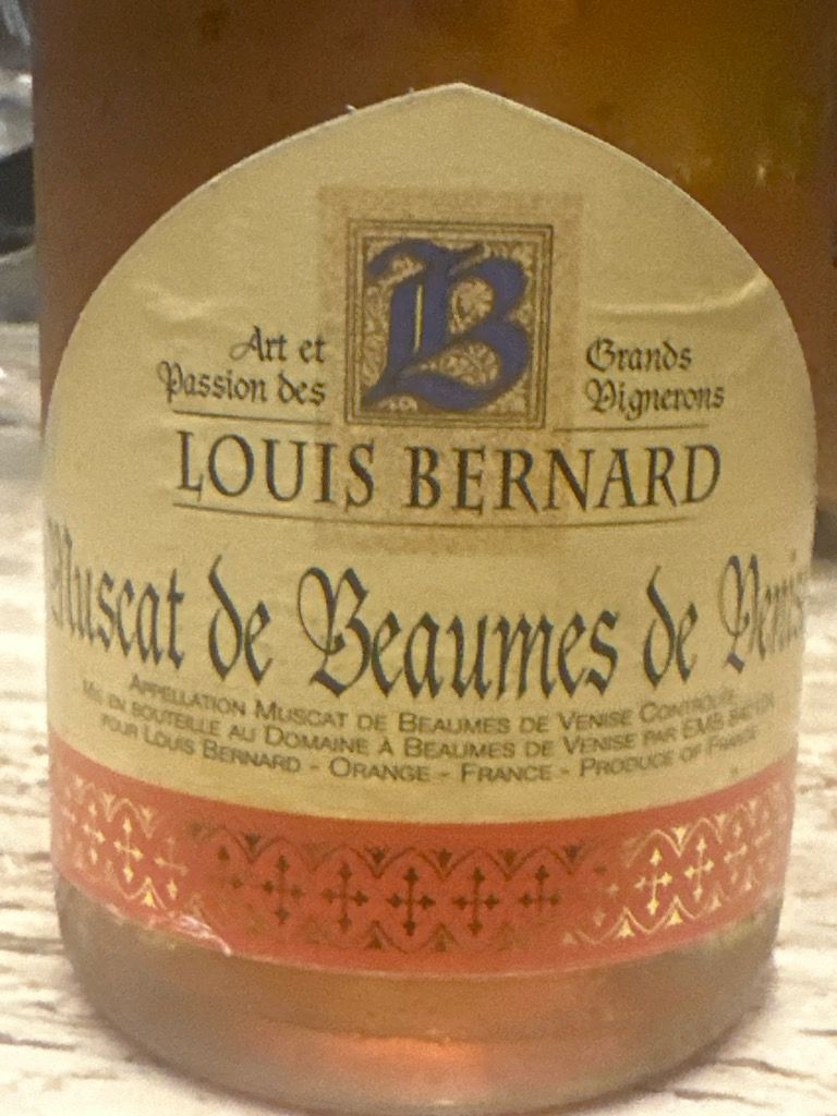 2016 Louis Bernard Muscat de Beaumes-de-Venise Les Murets, France ...