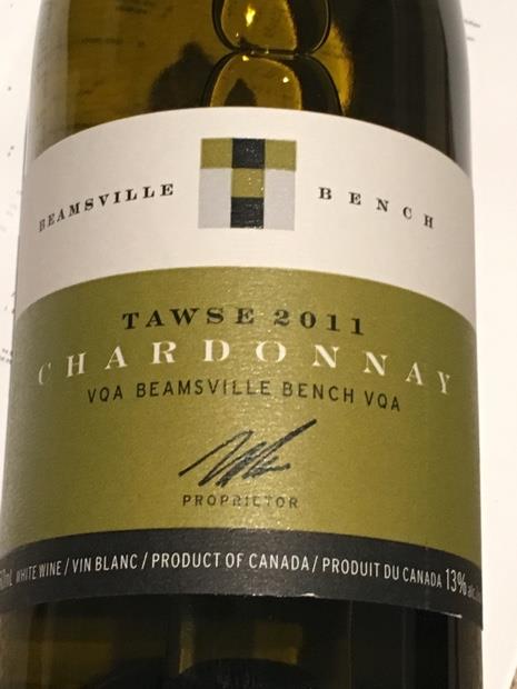 2011 Tawse Chardonnay Beamsville Bench VQA, Canada, Ontario, Niagara ...