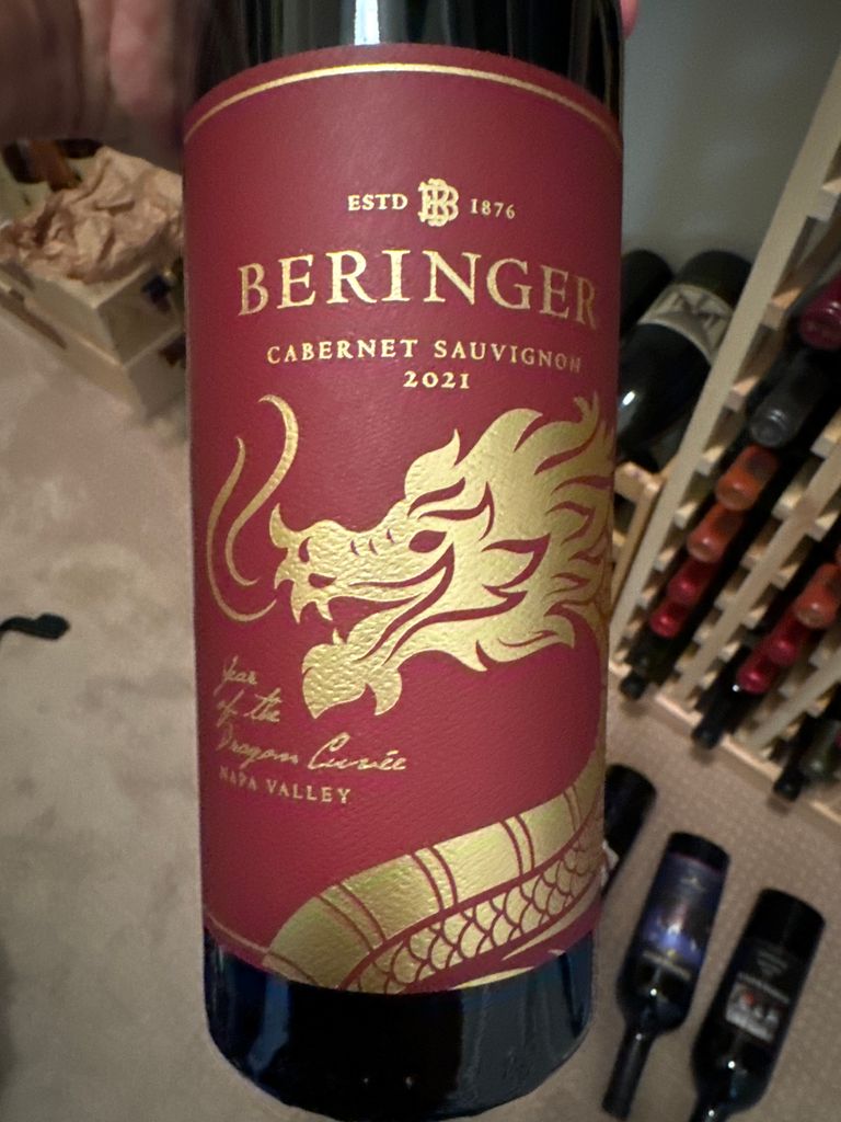 2021 Beringer Vineyards Cabernet Sauvignon Year of the Dragon Cuvée Napa Valley, USA, California ...