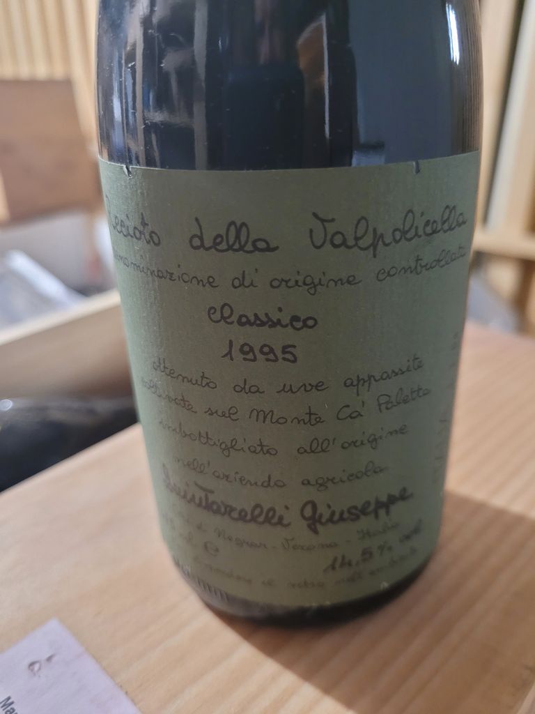 1995 Giuseppe Quintarelli Recioto della Valpolicella Classico, Italy ...