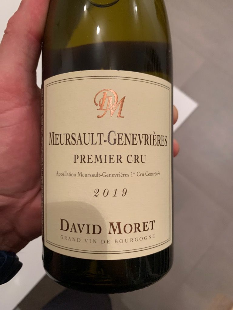 2019 David Moret Meursault 1er Cru Les Genevrières, France, Burgundy ...