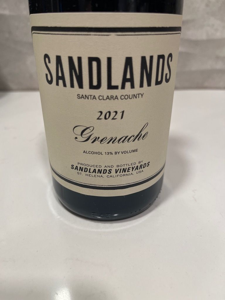 2021 Sandlands Grenache, USA, California, Central Coast, Santa Clara ...