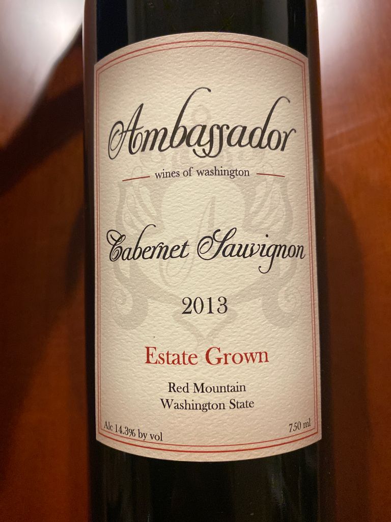 2013 Ambassador Wines Cabernet Sauvignon Estate, USA, Washington ...