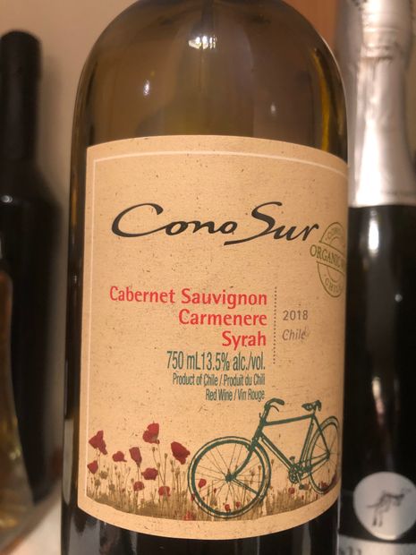2018 Viña Cono Sur Cabernet Sauvignon/Carmenère/Syrah Organic, Chile ...
