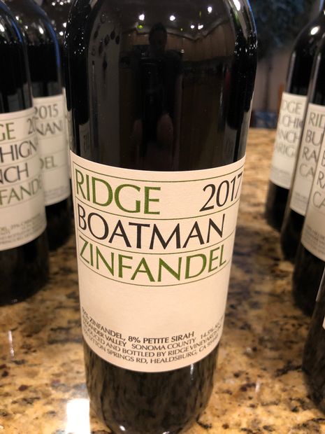 2017 Ridge Zinfandel Boatman, USA, California, Sonoma County, Sonoma ...