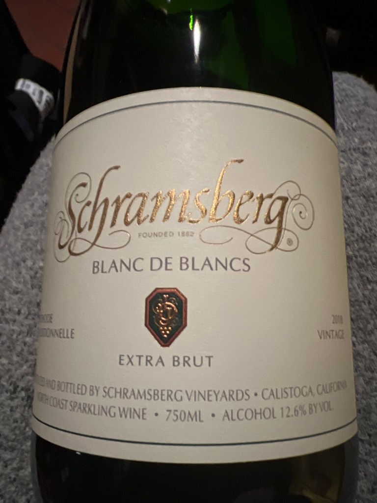 2018 Schramsberg Vineyards Blanc de Blancs Extra Brut, USA, California ...