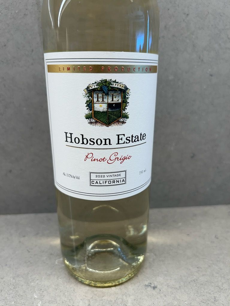 2022 Hobson Estate Pinot Grigio, USA, California, Central Coast ...