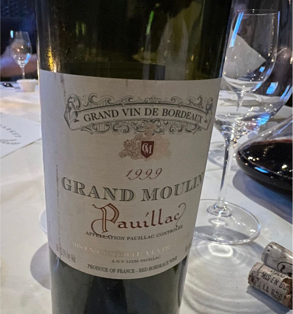 1999 Château Grand Moulin, France, Bordeaux, Médoc, Pauillac ...