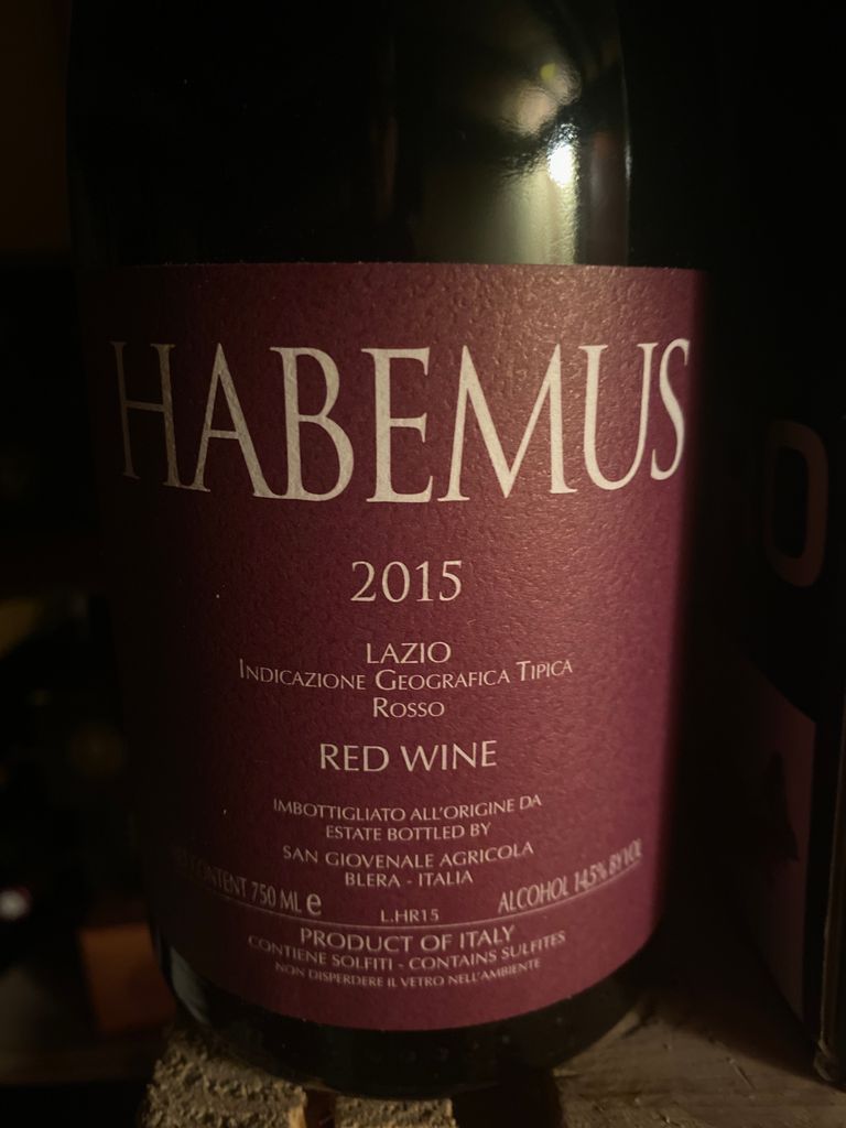 2015 San Giovenale Lazio Habemus, Italy, Latium, Lazio - CellarTracker
