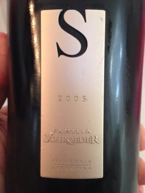 2005 Bodega Familia Schroeder Malbec Saurus, Argentina, Patagonia ...