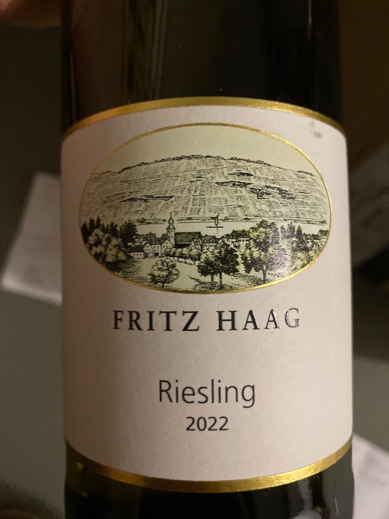 2022 Fritz Haag Riesling, Germany, Mosel Saar Ruwer - CellarTracker