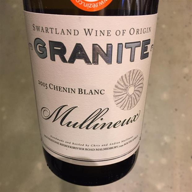 2015 Mullineux Chenin Blanc Granite, South Africa, Coastal Region, Swartland - CellarTracker