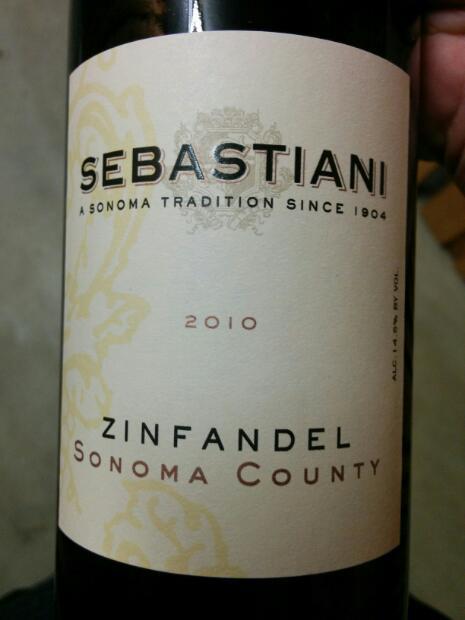 2010 Sebastiani Vineyards & Winery Zinfandel Sonoma County, USA ...