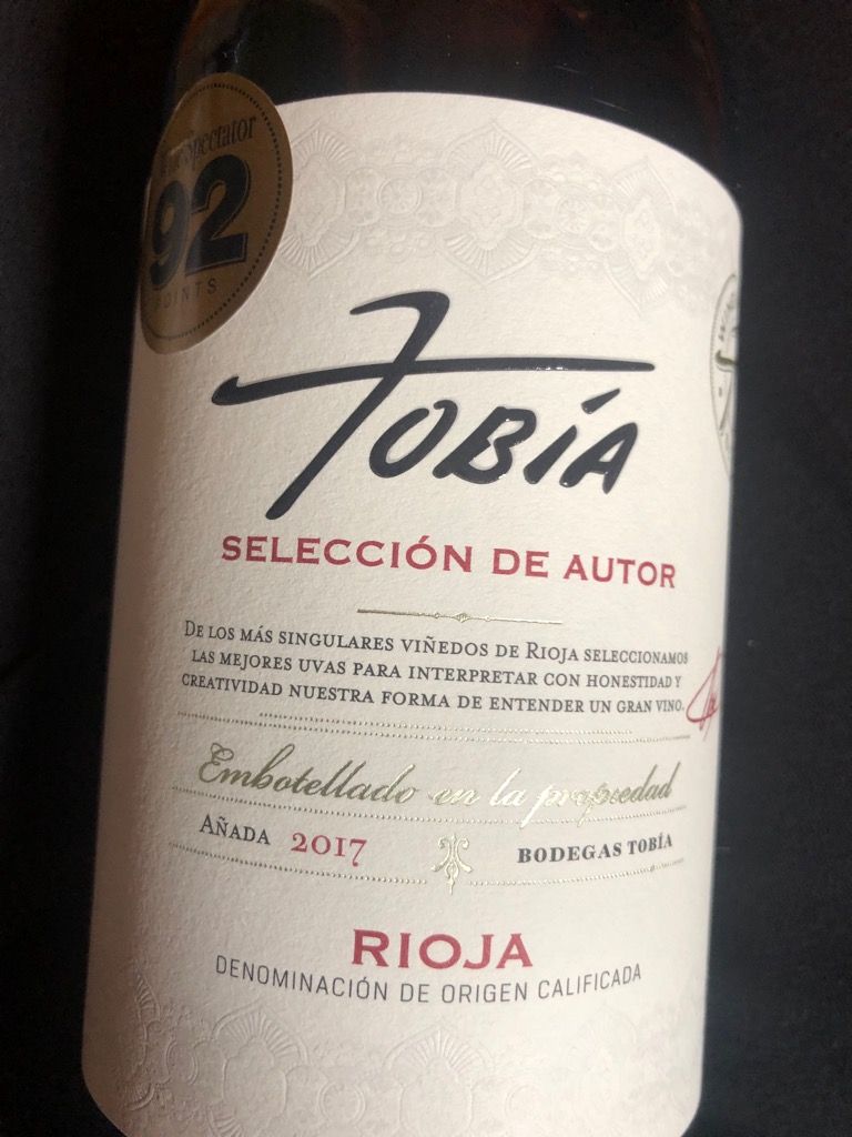 2017 Bodegas Tobia Rioja Selección de Autor, Spain, La Rioja, Rioja ...
