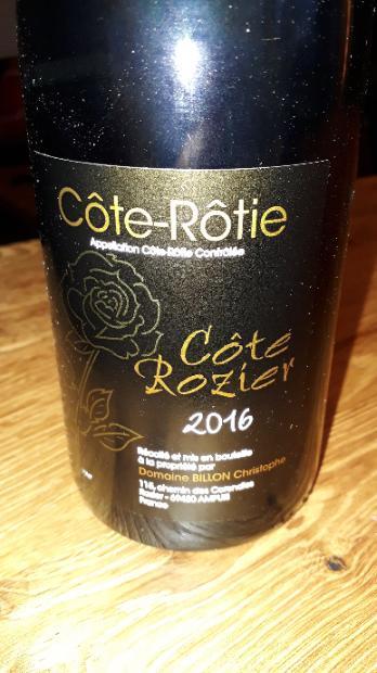 2016 Christophe Billon Côte-Rôtie Côte Rozier, France, Rhône, Northern ...