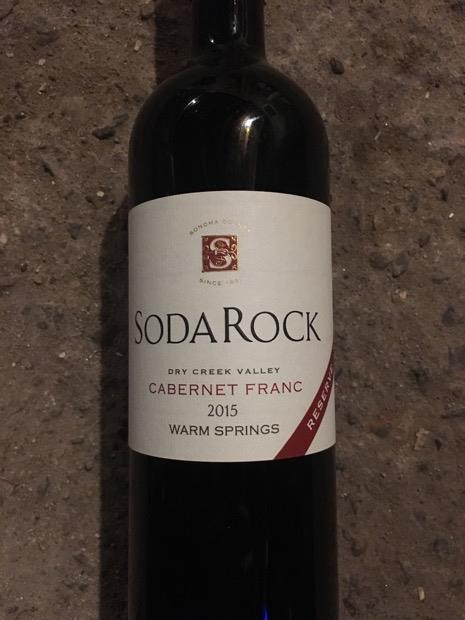 2015 Soda Rock Winery Cabernet Franc Reserve Warm Springs Ranch, USA ...