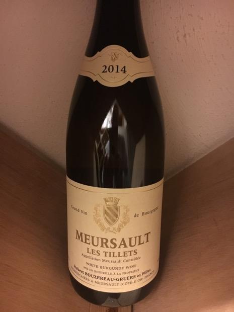 2014 Hubert Bouzereau-Gruère et Filles Meursault Les Tillets, France ...