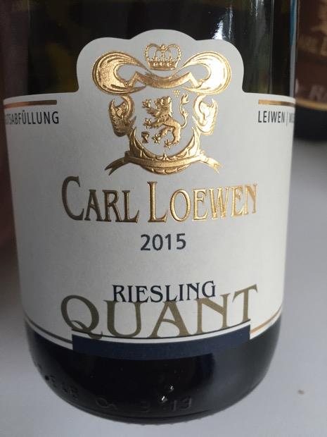 2015 Carl Loewen Riesling "Quant", Germany, Mosel Saar Ruwer ...