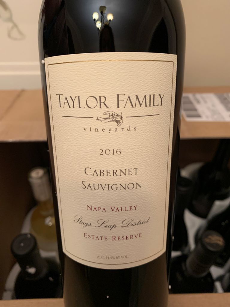 2016 Taylor Family Vineyards Cabernet Sauvignon Estate Reserve, USA ...