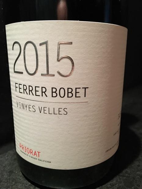 2015 Ferrer Bobet Priorat Vinyes Velles, Spain, Catalunya, Priorat ...