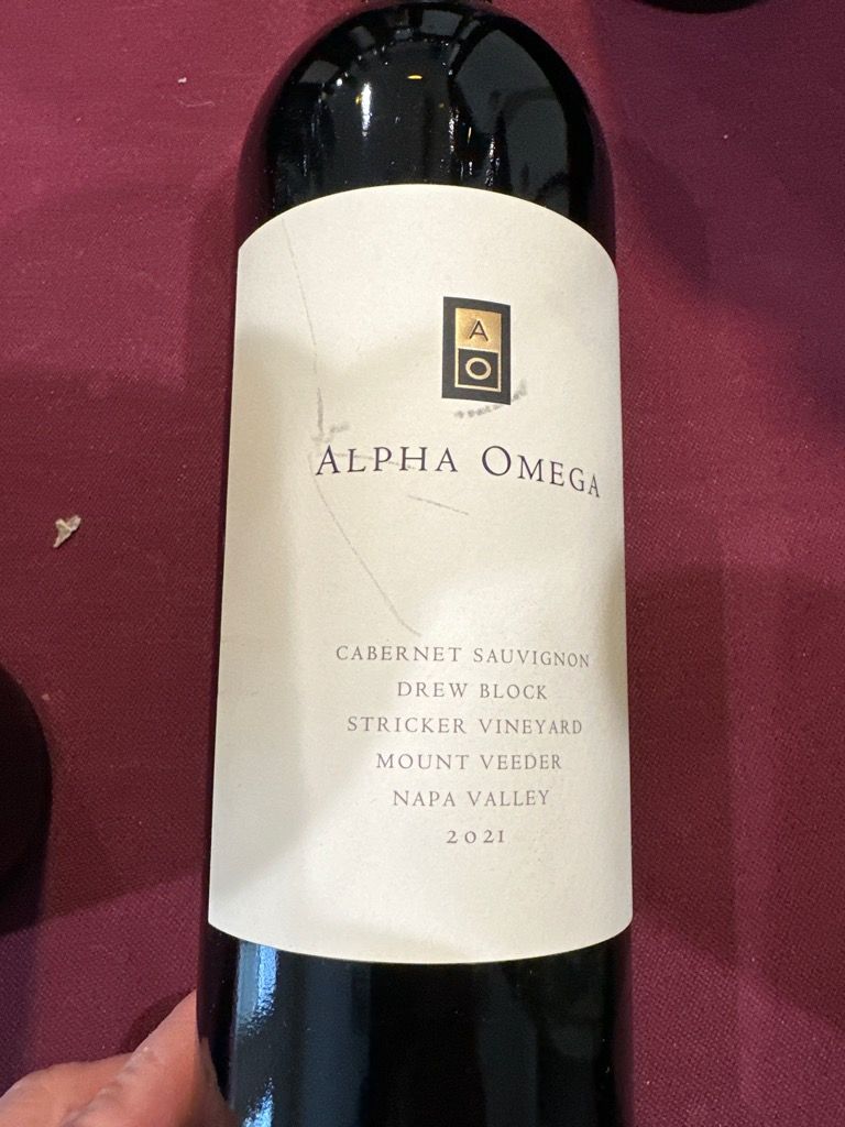 2021 Alpha Omega Cabernet Sauvignon Drew Block Stricker Vineyard, USA ...