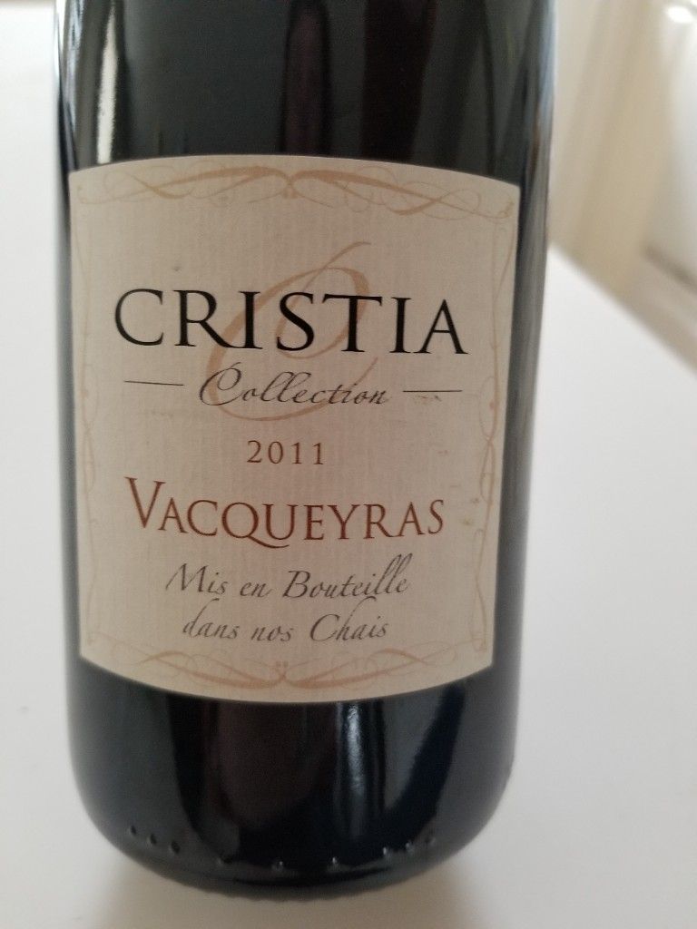 2011 Domaine de Cristia Vacqueyras Cristia Collection, France, Rhône ...